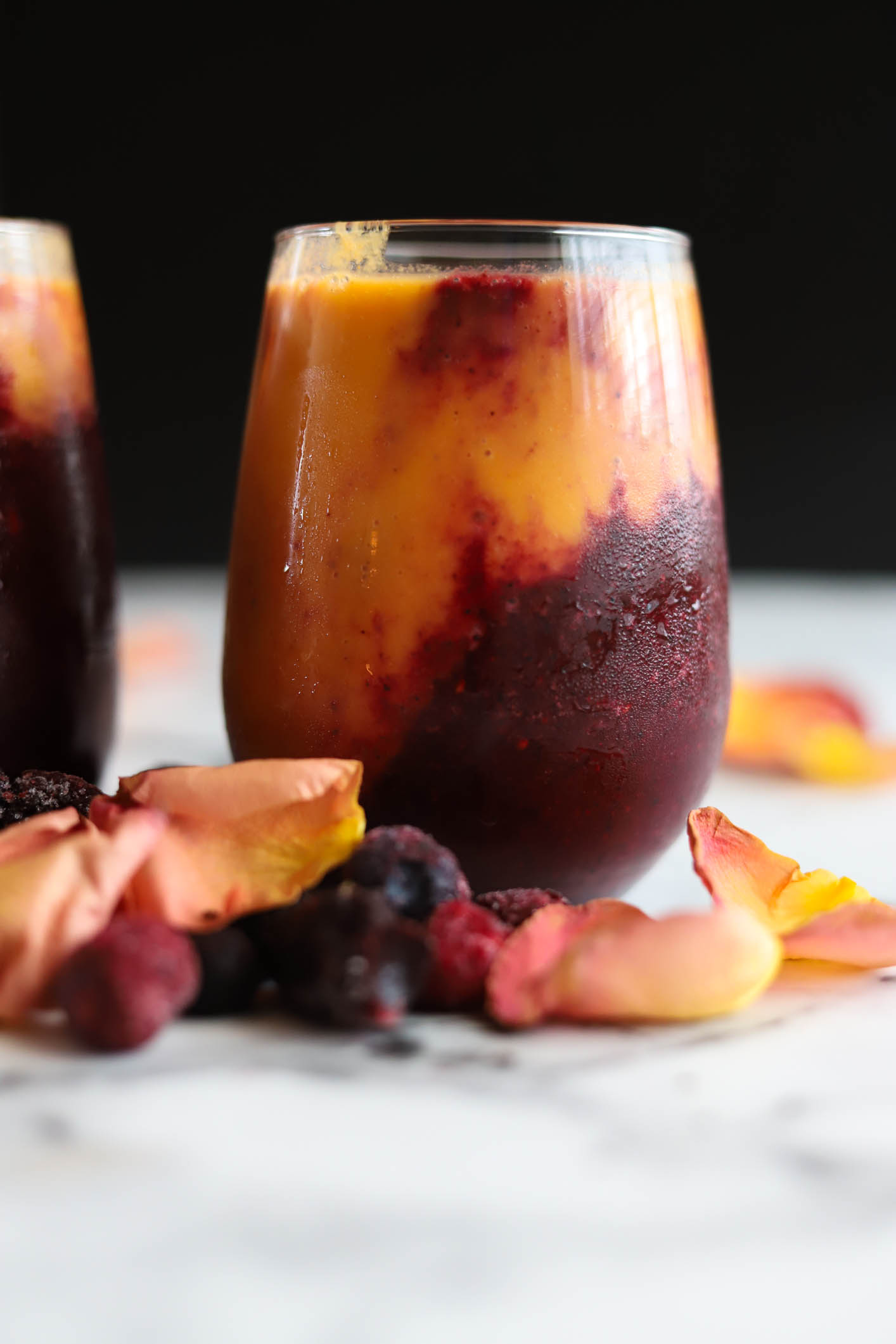Immunity Boosting Mango Berry Swirl Smoothie - Butternut and Sage